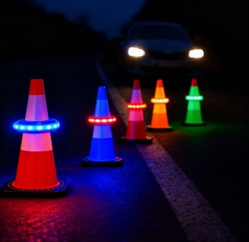 RECHARGEABLE LED TRAFFIC CONE LIGHTS - SEQUENTIAL 360° 8-PACK ...